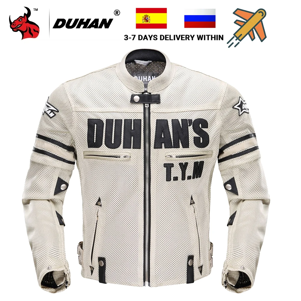 Duhan Summer Motorcycle Jacket Men's Breathable Chaqueta Moto Jacket ...
