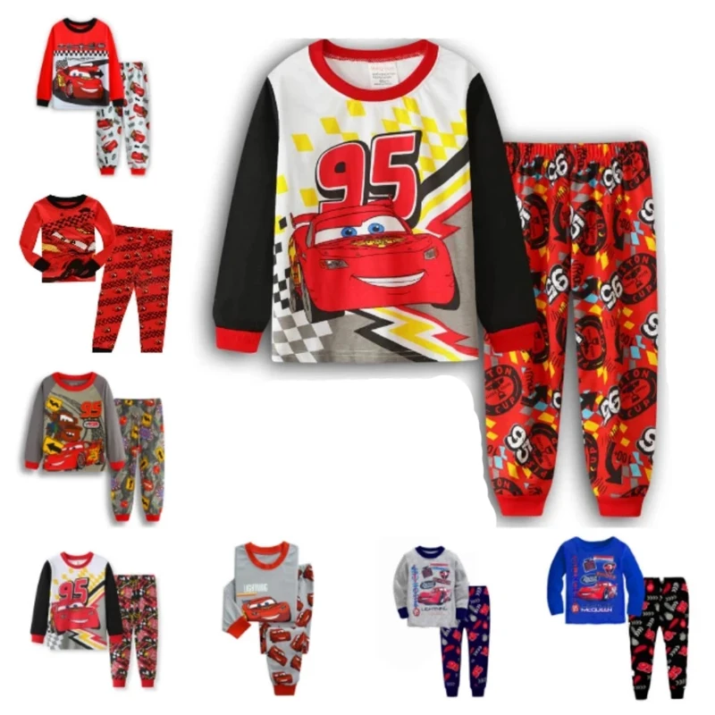 Kids-Pajamas-Children-Sleepwear-Pixar-Cars-Lightning-McQueen-Baby ...
