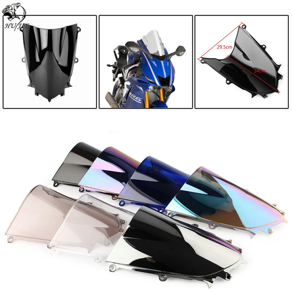 Yzf R6 17-19 Motorcycle Double Bubble Windscreen Windshield Shield ...