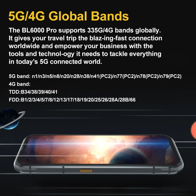 Blackview BL6000 Pro IP68 Waterproof 8GB+256GB 5G Smartphone 48MP ...