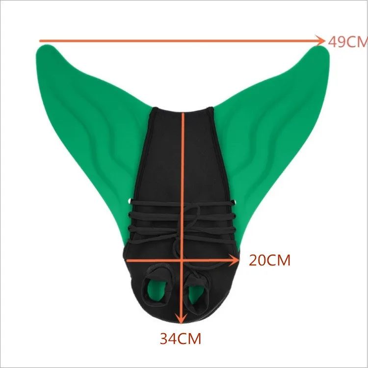 Kids Adult Swimming Fins Training Flipper Mermaid Swim Fin Swimming ...