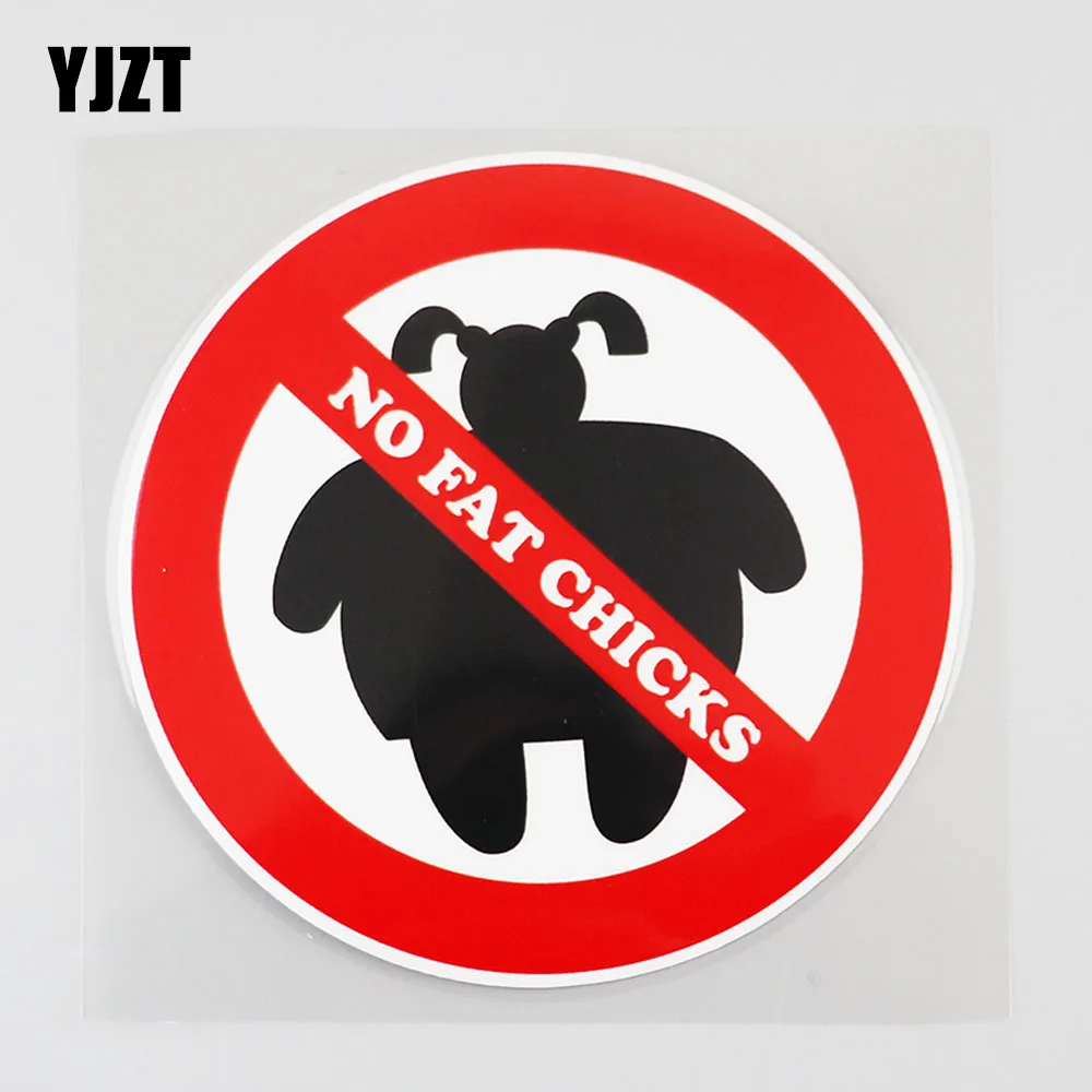 YJZT-12-6CM-12-6CM-Funny-NO-FAT-CHICKS-Warning-Decal-PVC-Car-Sticker ...