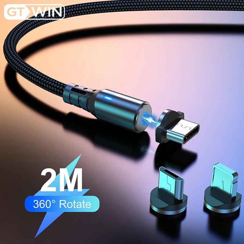 Gtwin cabo magnético micro usb tipo c cabo para iphone samsung xiaomi ...
