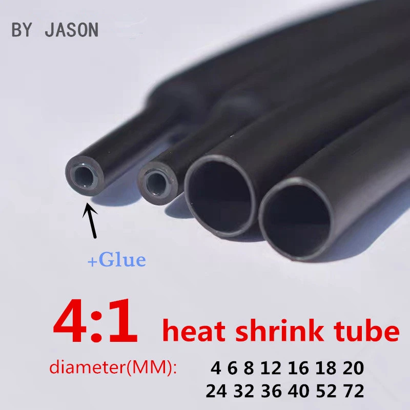 1meter 4:1 Heat Shrink Tube With Glue Thermoretractile Heat Shrinkable Tubing Heat Shrink Tubing ...