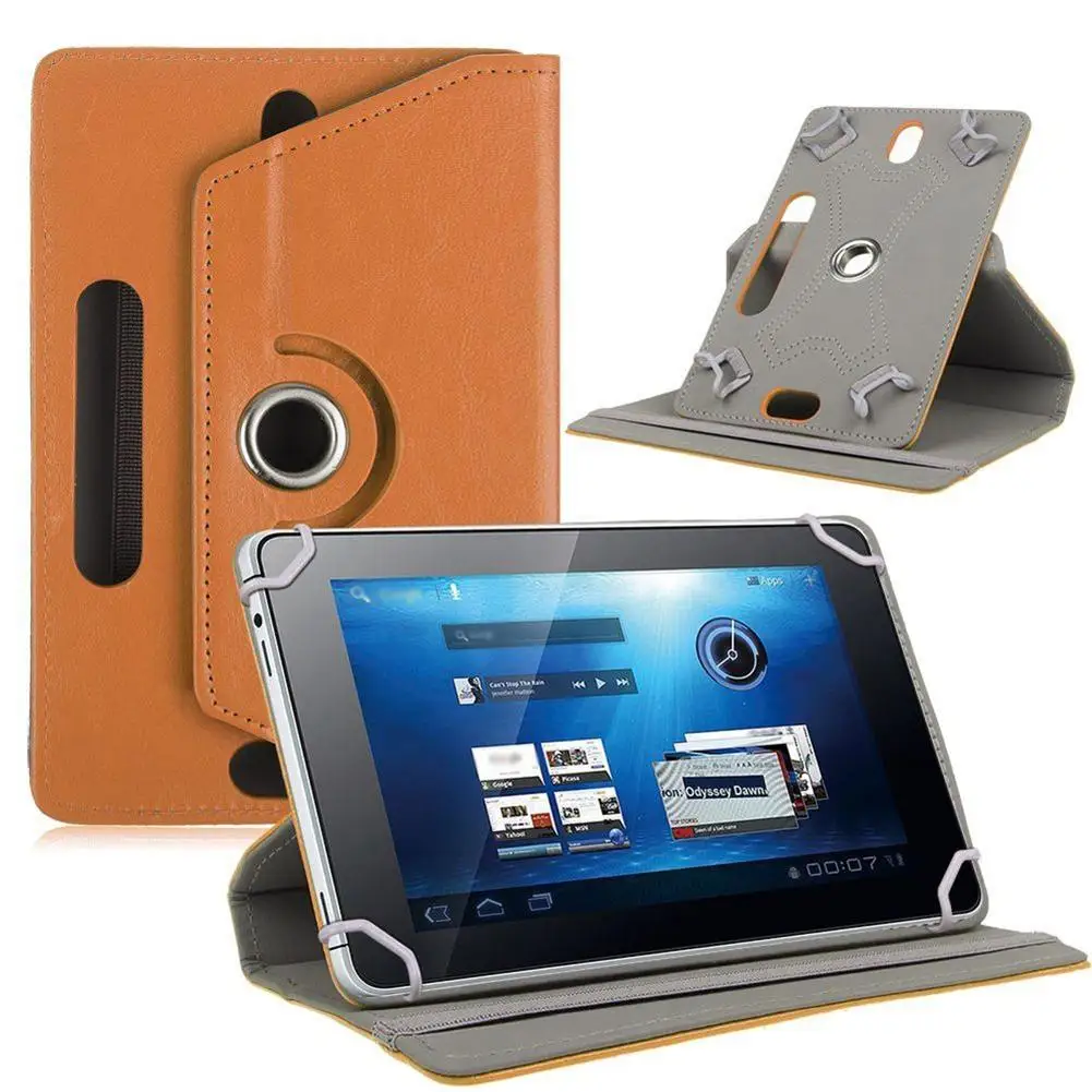 New 7"/8"/9"/10" Faux Leather Tablet PC Case Cover 360 Degree Rotating ...