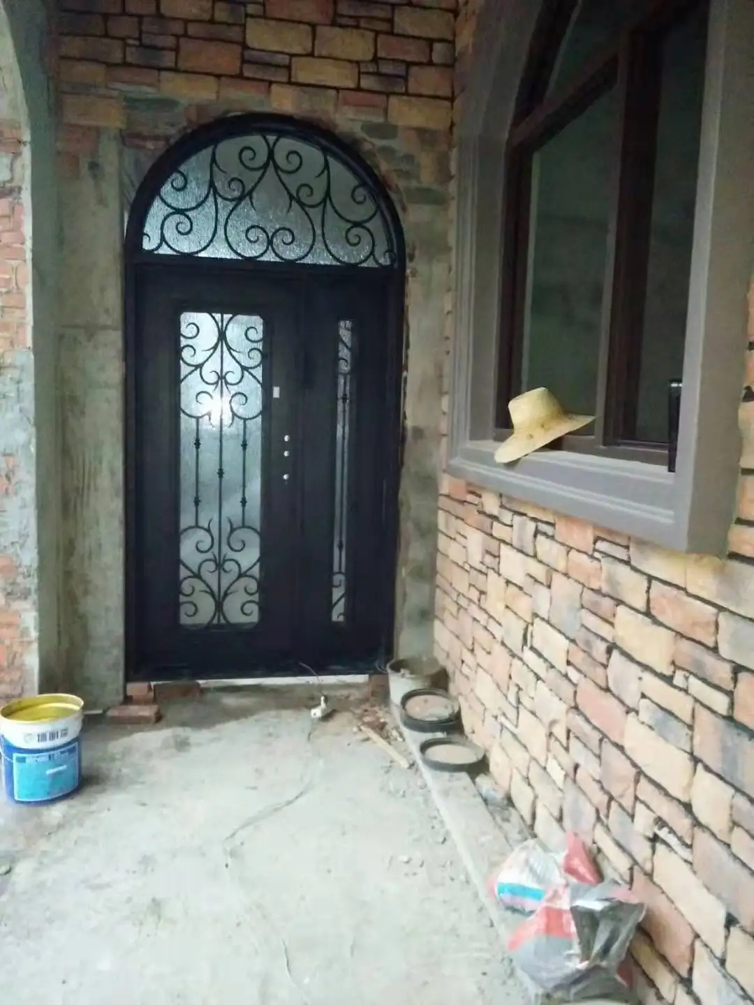 Personalizado feito ferro forjado porta principal porta de entrada de ...