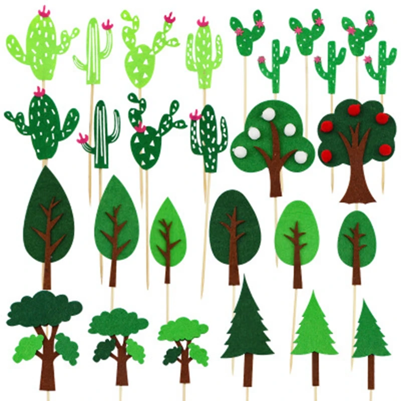 Jungle Green Tree Cake Topper Woodland Animals Party Jungle Animals ...