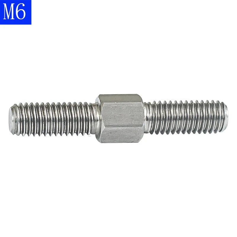 M6 304 Stainless Steel Left hand and Right - hand Double End Thread ...