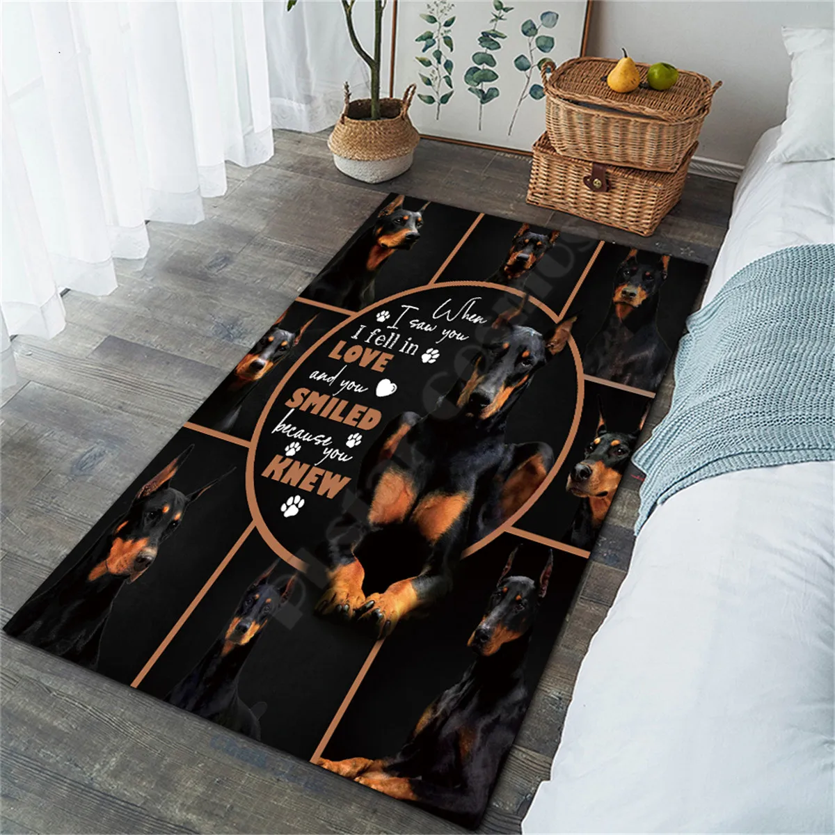 Rottweiler Rottweiler 3D Printed Large Carpet - bestproductone