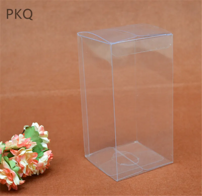 20pcs Rectangle Plastic Boxes Clear PVC Display Box Wedding Christmas ...