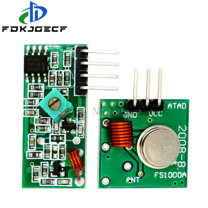 315mhz / 433mhz Rf Wireless Transmitter Module And Receiver Kit 5v Dc ...