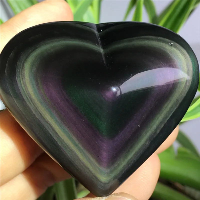 Home Décor Natural Rainbow Obsidian Heart Home & Living Rocks & Geodes ...