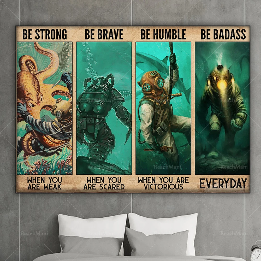 Posters Prints Diving | Scuba Diving Posters | Dive Poster Prints ...