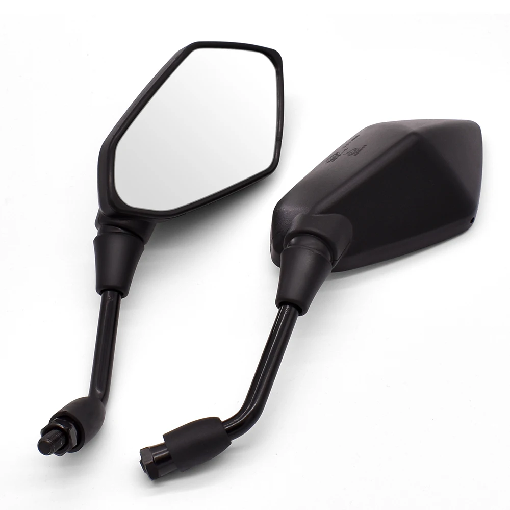 Motorcycle Mirror Carbon Fiber White Glass Rearview Mirrors For ...