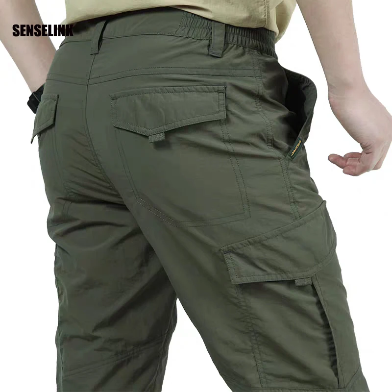 Men's Lightweight Tactical Multi Pocket Outdoor Cargo Pants Breathable ...