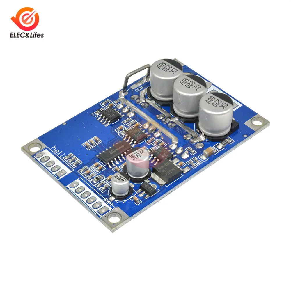 Dc 12v 24v 36v 500w Pwm Dc Brushless Motor Controller Hall Motor ...