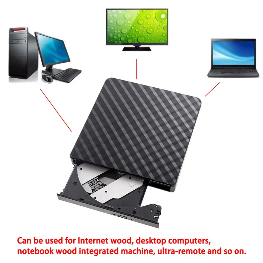 USB 3.0 SATA Optical Drive Case Kit External Mobile Enclosure DVD/CD ...
