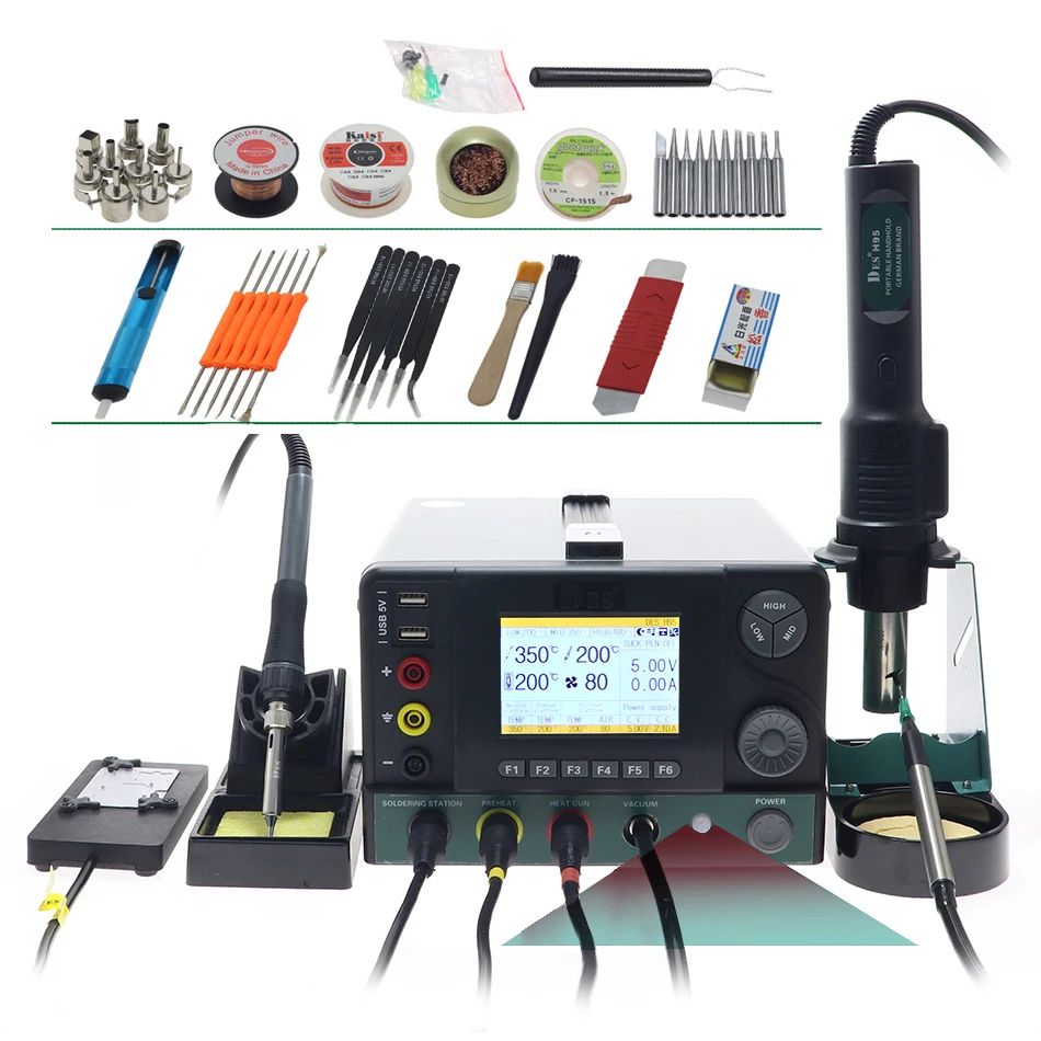 DES H95 5 in 1 BGA rework station vacuum suction pen CPU desoldering ...