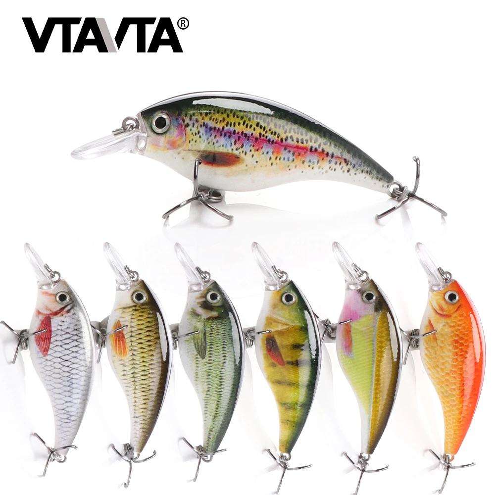 VTAVTA 6cm 10g Rattling Crankbaits Fishing Lures Wobblers For Pike Fishing Tackle Lure Minnow ...