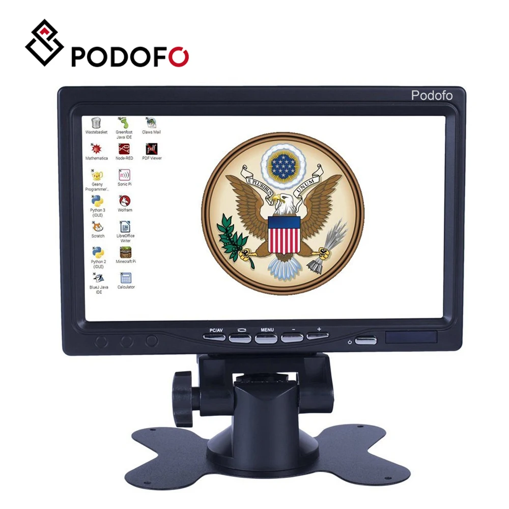 Podofo 7" HD LCD Mini Computer & TV Display CCTV Security Surveillance ...