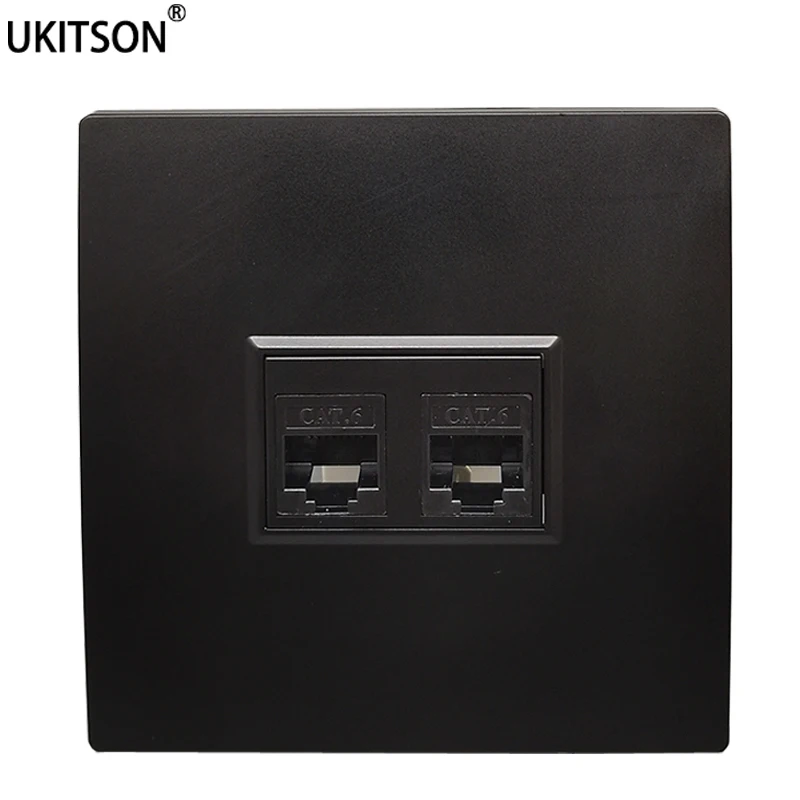 Two-Plugs-Female-CAT6-LAN-Direct-Socket-For-Computer-RJ45-Wall-Panel-In ...
