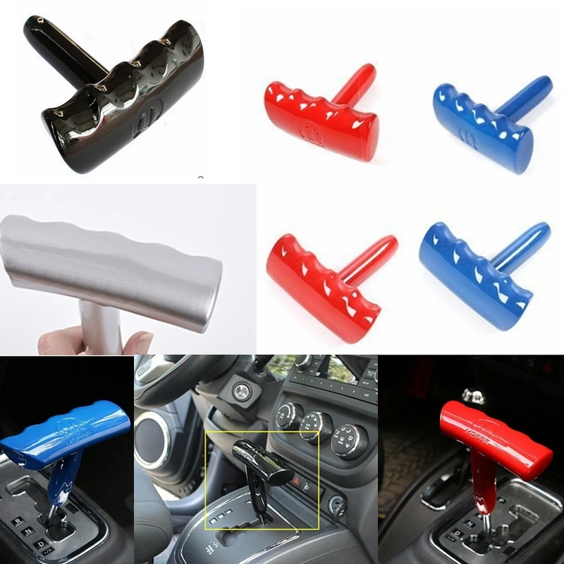New T-Handle Shape Car Gear Shift Lever Knob Shifter Black for Jeep ...