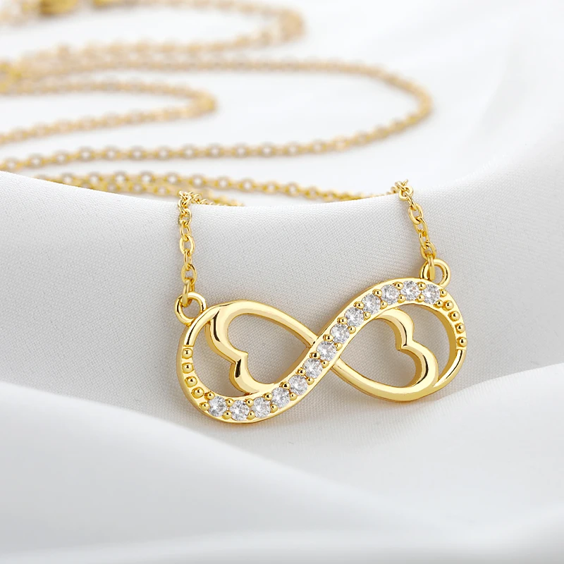 Necklace-For-Women-Fashion-Romantic-Gold-Color-Silver-Colour-Infinite ...