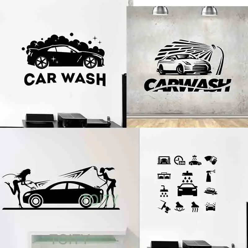 Car-Wash-Sticker-Wall-Decor-Sexy-Girls-Car-Washing-Logo-Auto-Service ...