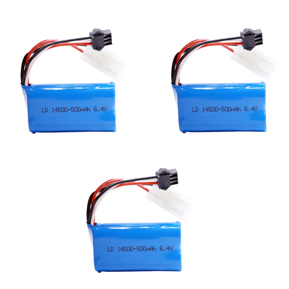 3PCS-lot-6-4v-500mAh-14500-Li-ion-Battery-for-WLTOYS-18401-18402-drive ...