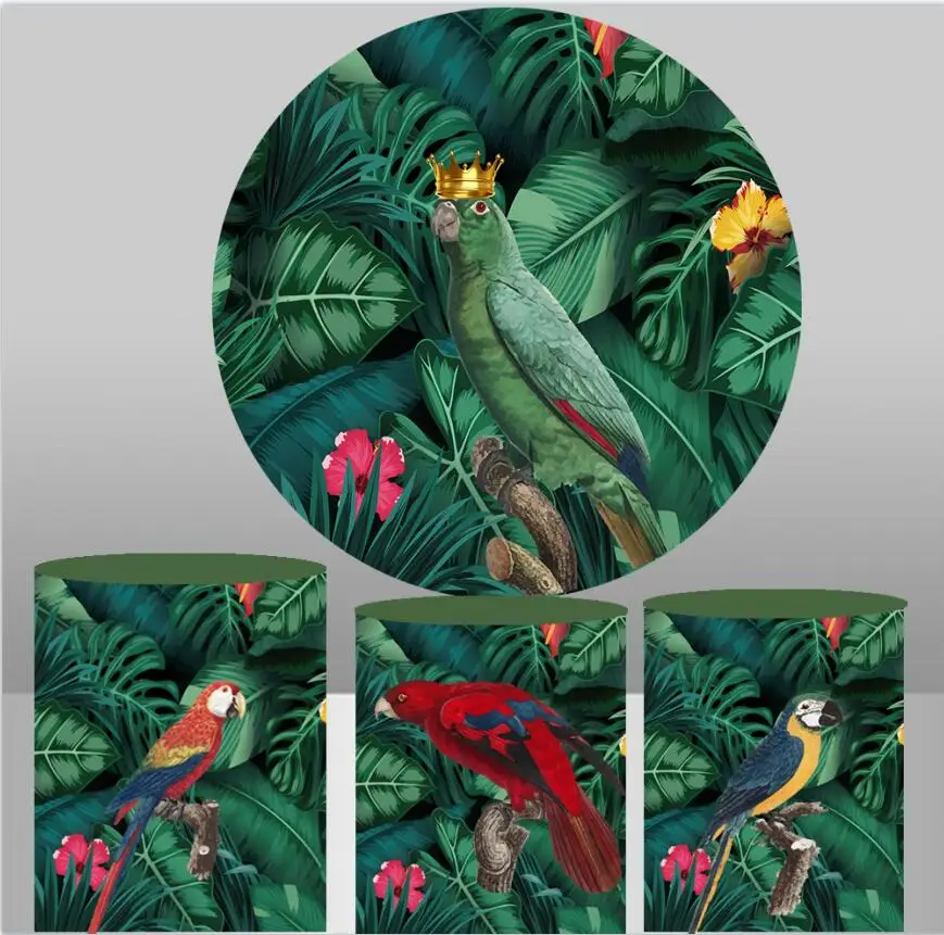 Tropical Plant Flower Bird Parrot Birthday Party Decoration Photography ...