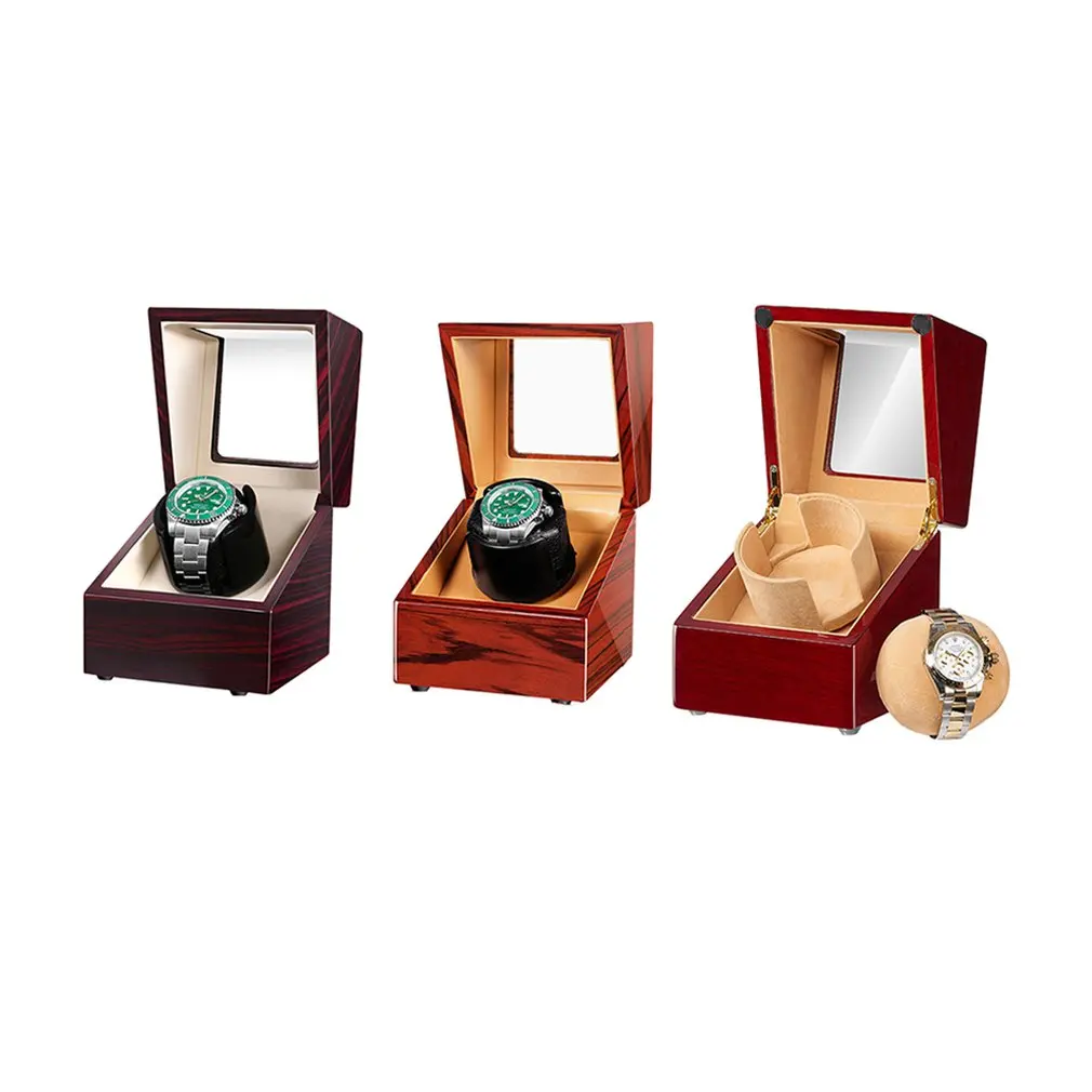 Portable With Silent Wooden Watch Shaker Single Watch Automatic Winding ...