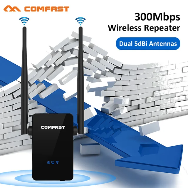 Comfast 300Mbps Wireless WiFi Wi fi Repeater Router 802.11N/B/G Network ...