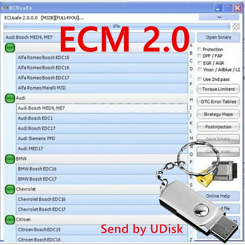 2021 Hot Selling Ecusafe 2.0 Ecu Ecm 2.0 Diagnostic Tool Cd Dvd Software For Car And Trucks ...