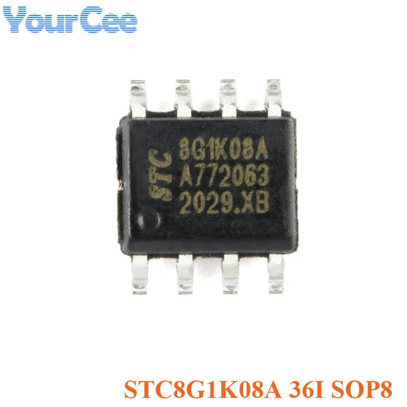 5pcs Stc Stc8g1k08a-36i-sop8 Single-chip Enhanced 1t 8051 Microcomputer ...