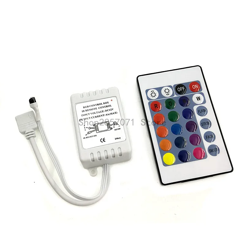 12V 24Key led rgb IR RF Infrared wireless control for 3528/2835/5050 ...