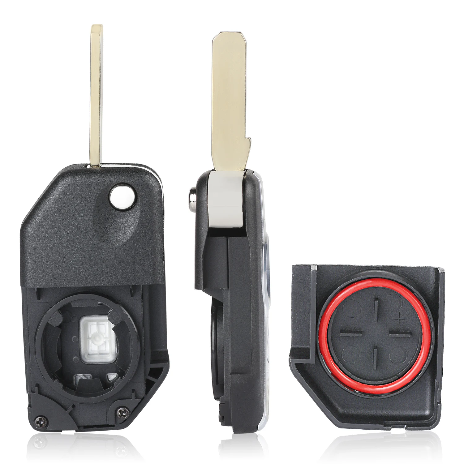 KEYECU Motorcycle Remote Control Car Key Shell Case Housing With 2 ...