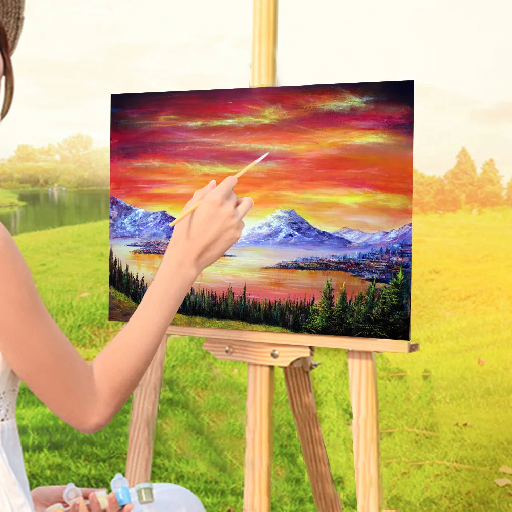 Natural Scenery Sunset View Coloring By Numbers Painting Set Acrylic ...