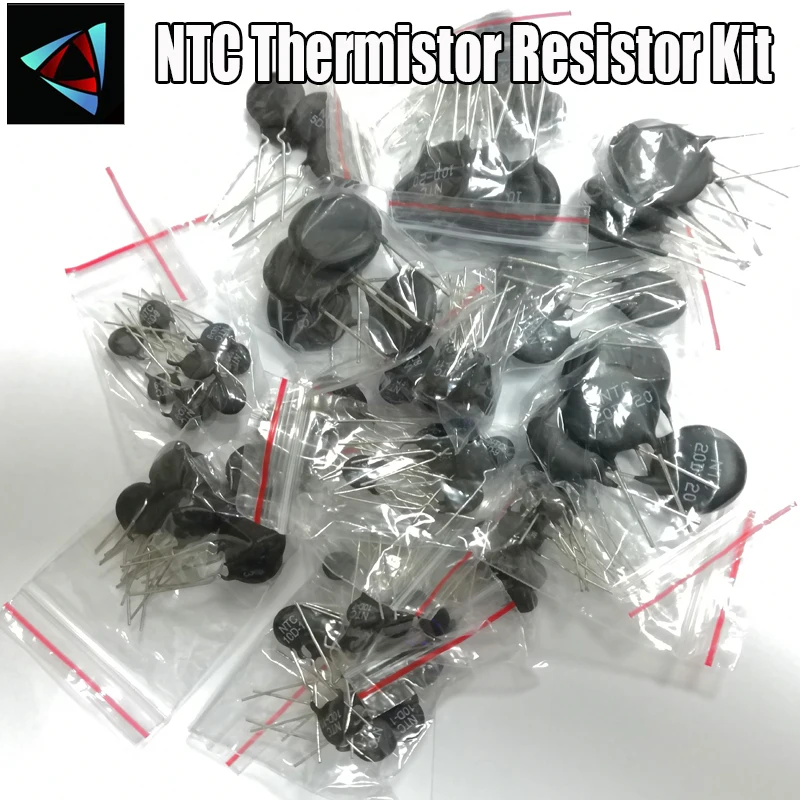 125pcs/lot 16value Ntc Thermistor Resistor Kit 5d-11 5d-15 8d-20 10d-7 ...