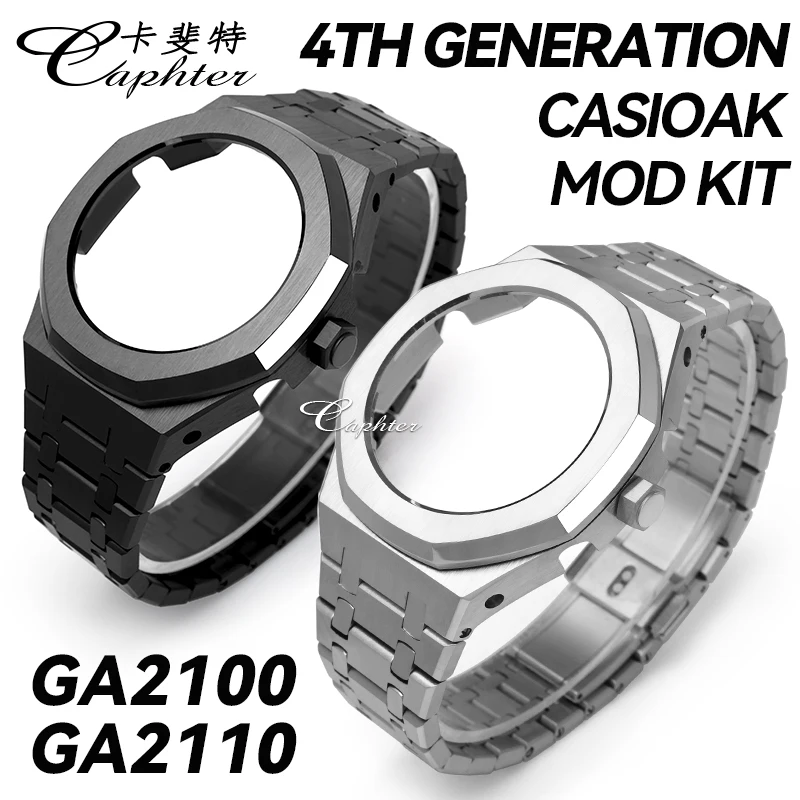 Casioak-MOD-Kit-Stainless-Steel-Watch-Case-Bezel-Metal-Watchband-Strap ...