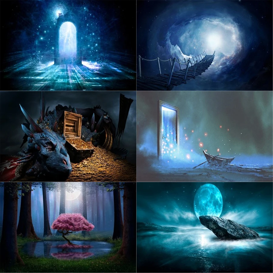 Photo-Studio-Props-Photography-Backdrop-Fantasy-Night-Scene-Forest ...