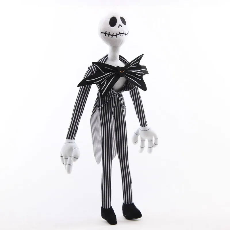 Jack Skellington Sally Doll Black Skeleton Skull Plush Toy Stuffed Doll ...
