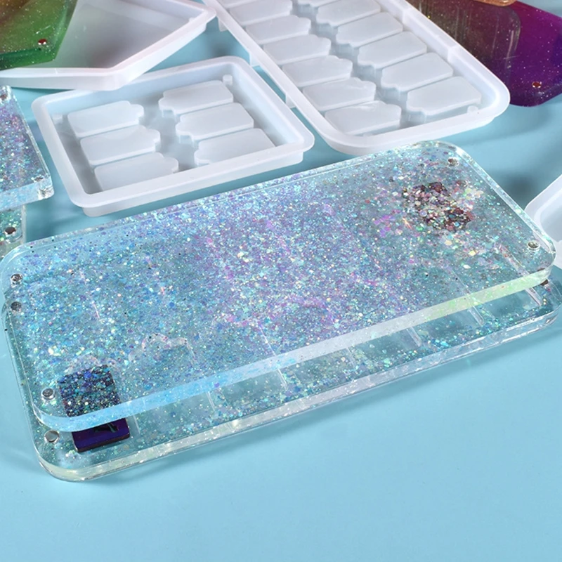 20cf 6/14 Grids Game Cards Resin Molds Storage Box Epoxy Molds With ...