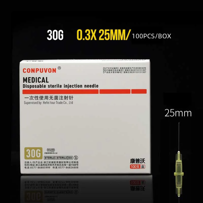 painless small needle 13mm 4mm 25mm disposable 30G medical micro ...