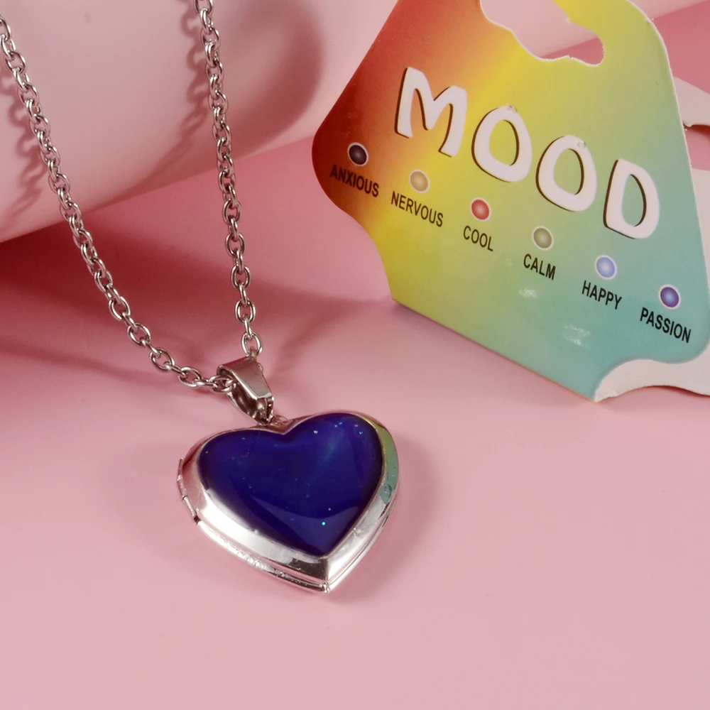 Color Changing Moodstone Locket Necklace | Dagiba Jewelry