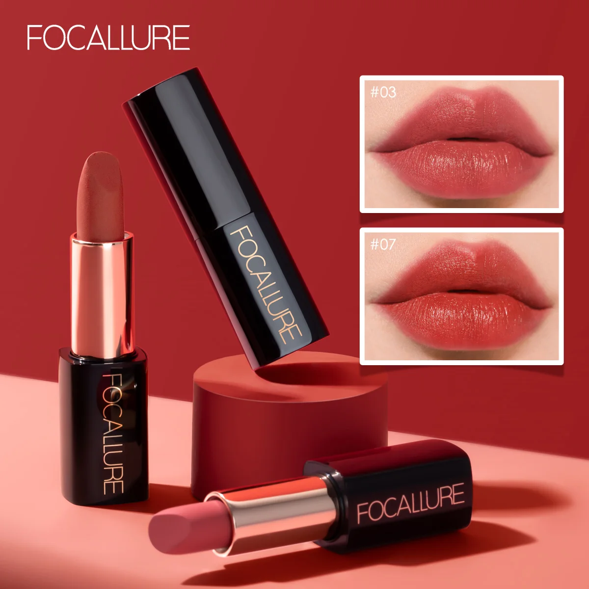 Focallure 20 Colors Lips Makeup Lipstick Lip Gloss Long Lasting ...