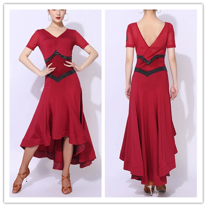 Women Ballroom Dress For Ballroom Dancing Tango Dance Costumes Rumba ...