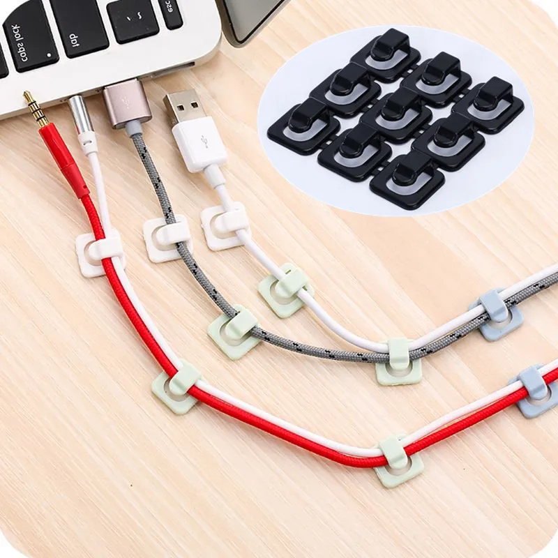 18Pcs Mini Data Cable Fixer Multipurpose Cable Clip Adhesive USB ...