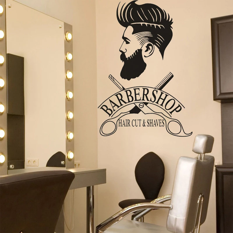 Barber-Shop-Window-Decal-Hipster-Man-Wall-Sticker-Hair-Salon-Scissors ...