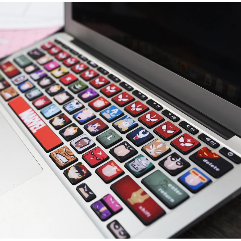 Clavier,Autocollant de clavier transparent M1 Air, couvercle de clavier ...