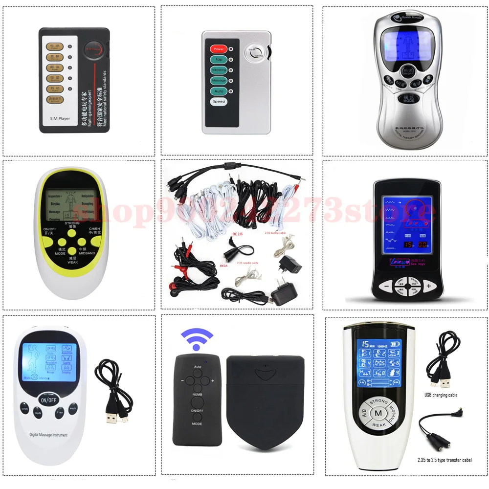 Multi-Mode-Electric-Shock-Pulse-Power-Box-And-Cable-Medical-Electro ...